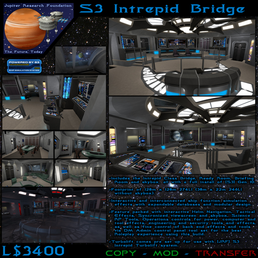 Second Life Marketplace - [JRF] Intrepid Class Bridge